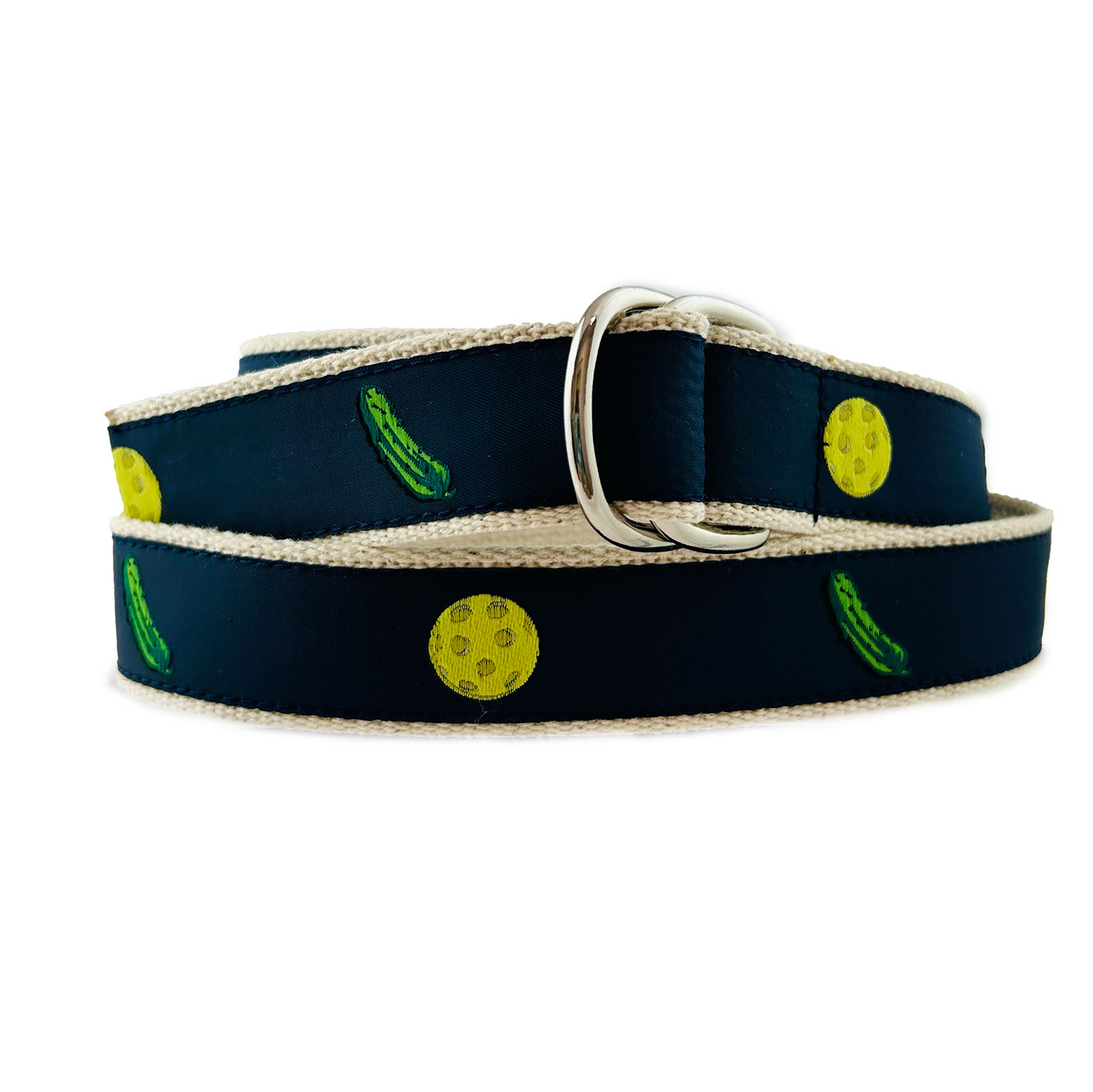 D-Ring Original Pickleball Motif on Natural Cotton Web: Eliza B ...