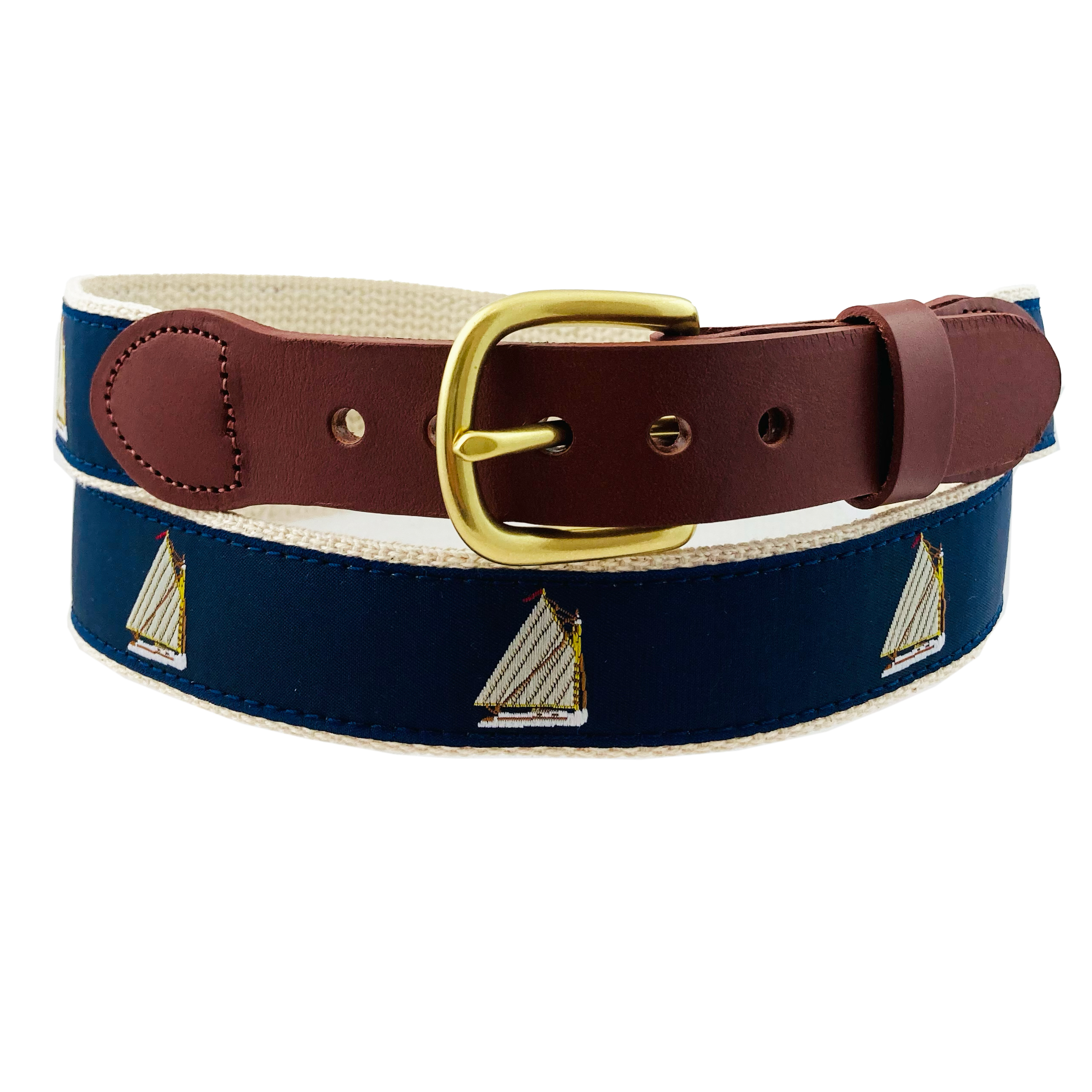 Cape Cod Cat Motif Belt: Eliza B & Leather Man Ltd