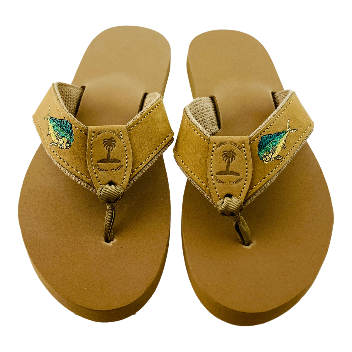 Sport Dolphin Embroidered Sandal: Eliza B & Leather Man Ltd