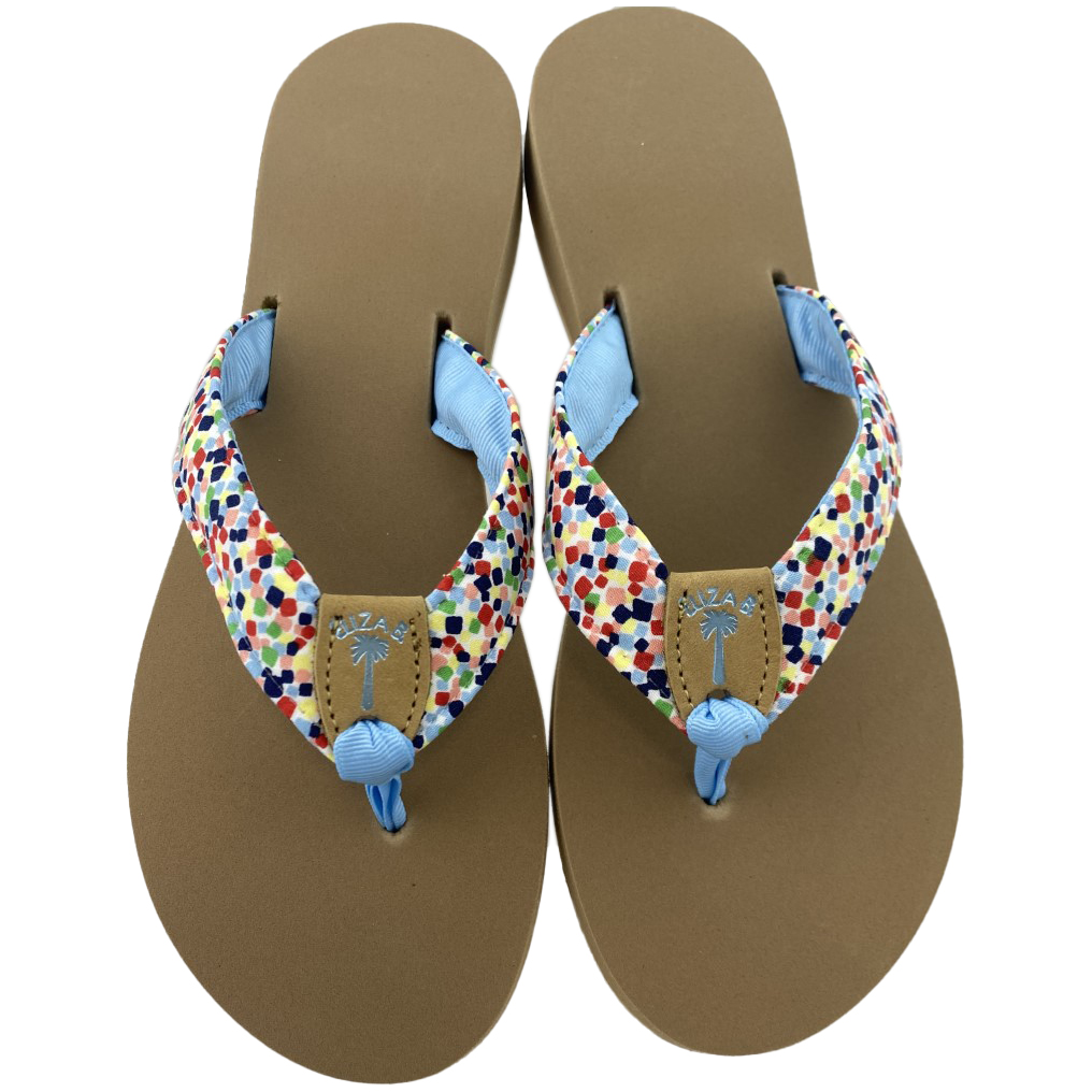Skinny Chicklet Fabric Sandal: Eliza B & Leather Man Ltd