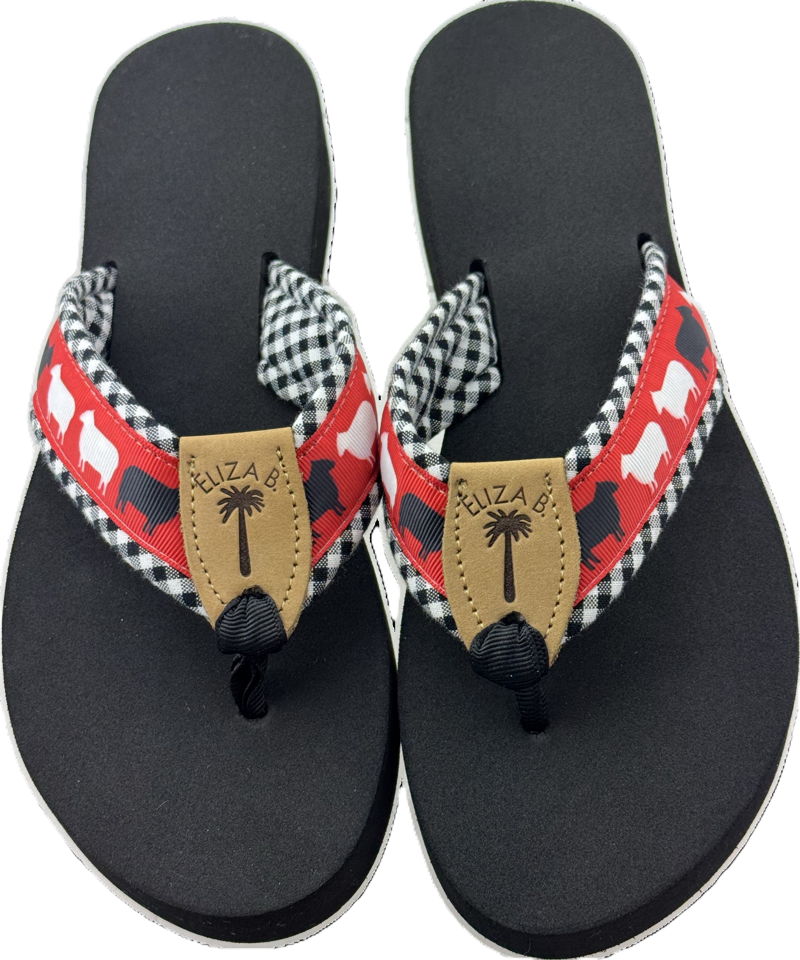 Black Sheep on black gingham with black toe tab eb: Eliza B & Leather ...